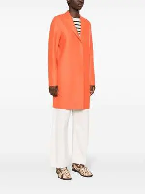 Harris Wharf London Cocoon Wool Coat - Orange