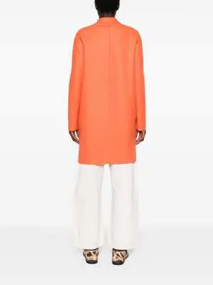 Harris Wharf London Cocoon Wool Coat - Orange