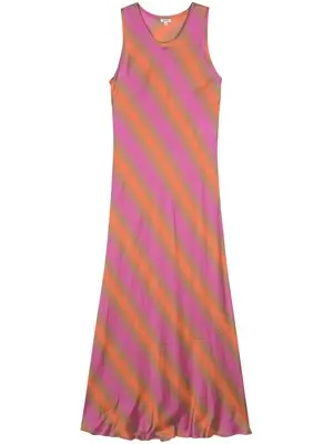 Aspesi Striped Maxi Slip Dress