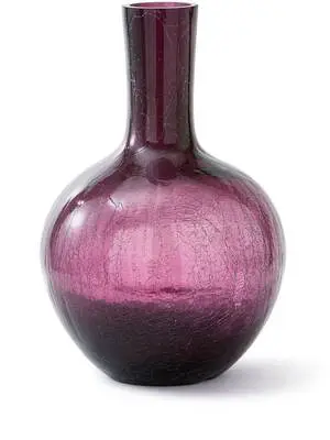 POLSPOTTEN Large Ball Body Glass Vase - Purple