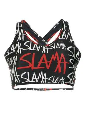 AMIR SLAMA Logo-print Bikini Top