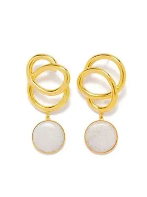 DESTREE Sonia Icon Stone Drop Earrings - Gold