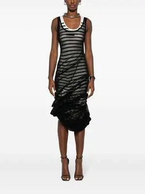 JEAN PAUL GAULTIER The Marinière Striped Maxi Dress - White