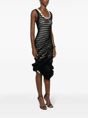 JEAN PAUL GAULTIER The Marinière Striped Maxi Dress - White