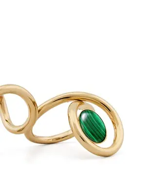 DESTREE Louise Double Inset-gemstone Ring - Green