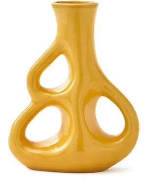 POLSPOTTEN Three Ears Ceramic Vase - Yellow