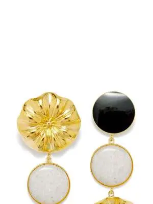 DESTREE Sonia Daisy Double-stone Drop Earrings