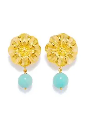 DESTREE Sonia Daisy Drop Earrings - Blue
