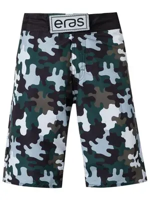 AMIR SLAMA Camouflage Print Swim Shorts - Green