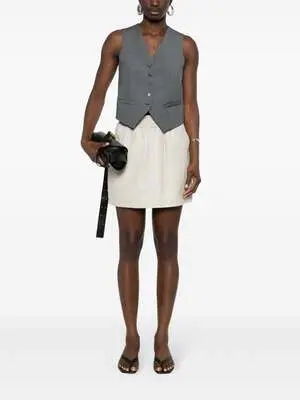 ARMA Mare Leather Skirt - Neutrals