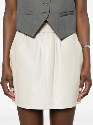 ARMA Mare Leather Skirt - Neutrals