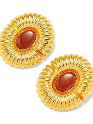 DESTREE Embossed Stud Earrings