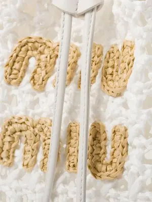 Miu Miu Woven Raffia Mini Bag