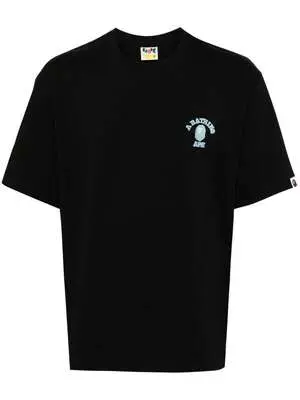 A BATHING APE Embroidered-logo Cotton T-shirt - Black