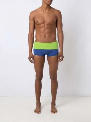 AMIR SLAMA Two-tone Trunks - Blue