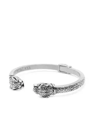 NIALAYA JEWELRY Panther Engraved Bangle Bracelet