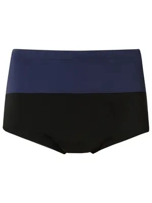 AMIR SLAMA Two-tone Swim Trunks - Black