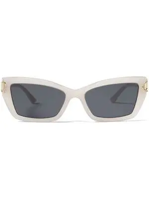 JIMMY CHOO Isla Cat-eye Sunglasses - White