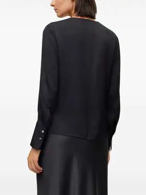BOSS Twist-detailing Silk Blouse
