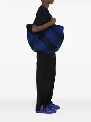 Burberry Festival Checked Tote Bag - Blue