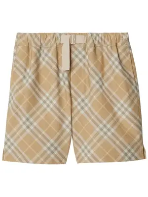 Burberry Check Print Shorts