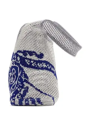 Burberry Equestrian Knight Crochet-knit Bag
