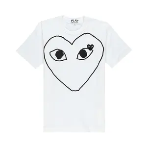 Play Comme Des Garcon Outline Heart T-shirt - White