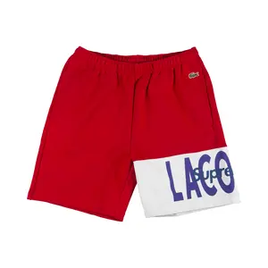 Supreme X Lacoste Logo Panel Sweatshort - Red