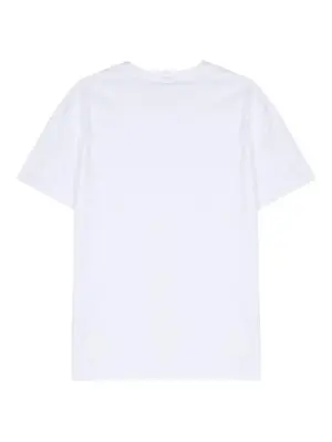 Aspesi Rubberised-logo Cotton T-shirt - White