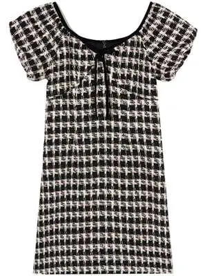 B+AB Puff-sleeve Tweed Dress