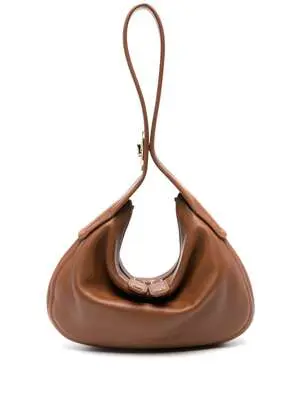 Valentino Garavani Vlogo Leather Shoulder Bag - Brown