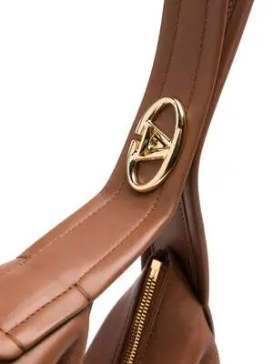 Valentino Garavani Vlogo Leather Shoulder Bag - Brown