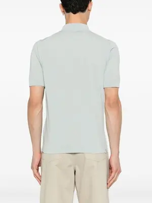 Eleventy Fine-ribbed Cotton Polo Shirt