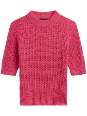 AGNÈS B. Biscotte Open-knit Top