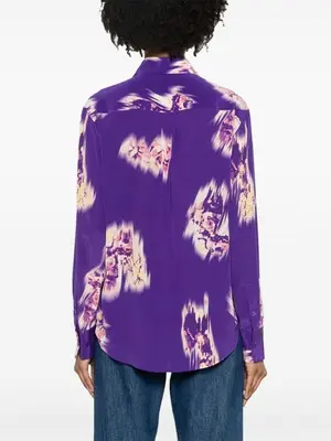 Equipment Signature Floral-print Shirt - Purple