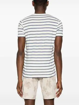 Majestic Filatures Striped V-neck T-shirt