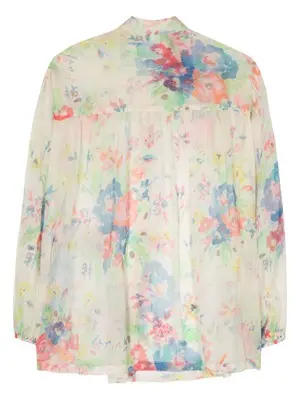 Aspesi Floral-print Crepon Shirt