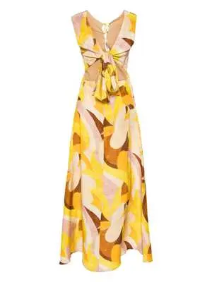 Raquel Diniz Daisy Abstract-pattern Maxi Dress