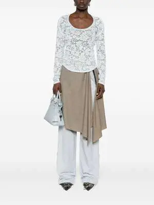 Eckhaus Latta Seraph Floral-lace Top - Blue