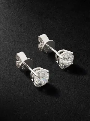 GREG YUNA 14-karat White Gold Diamond Earrings