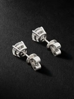 GREG YUNA 14-karat White Gold Diamond Earrings