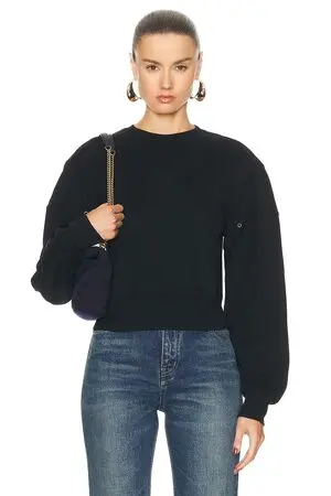 Saint Laurent Cropped Sweatshirts Hoodies For Women