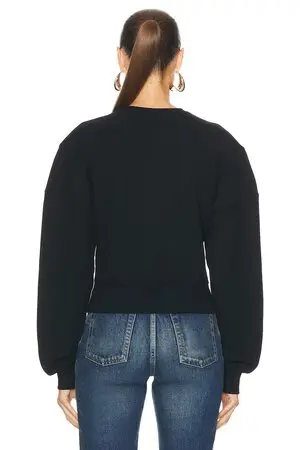 Saint Laurent Cropped Fleece Sweater