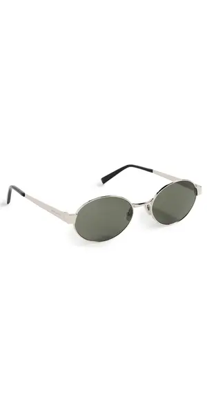 Saint Laurent Sl 692 Round Sunglasses - Silver-silver-grey