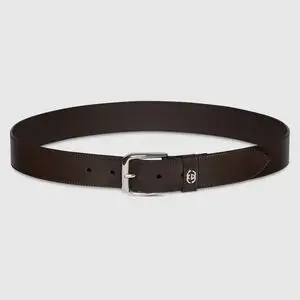 Gucci Belt With Interlocking G Detail - Brown