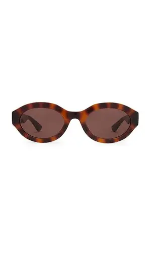 Gucci Oval Frame Sunglasses - Havana