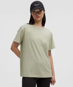 Lululemon Lululemon All Yours Organic Cotton-Blend T-Shirt Fog Green