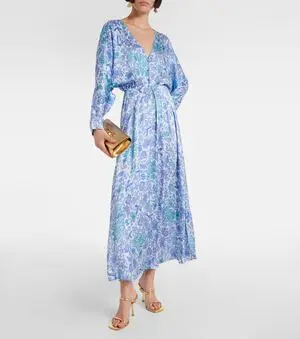 Poupette St Barth Printed Midi Dress