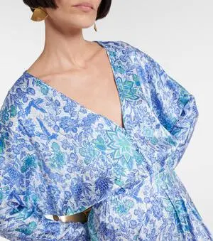 Poupette St Barth Printed Midi Dress