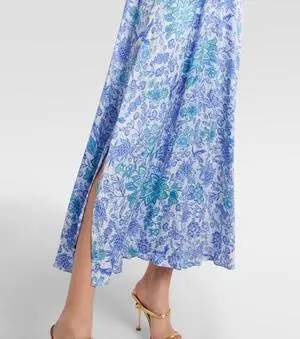 Poupette St Barth Printed Midi Dress